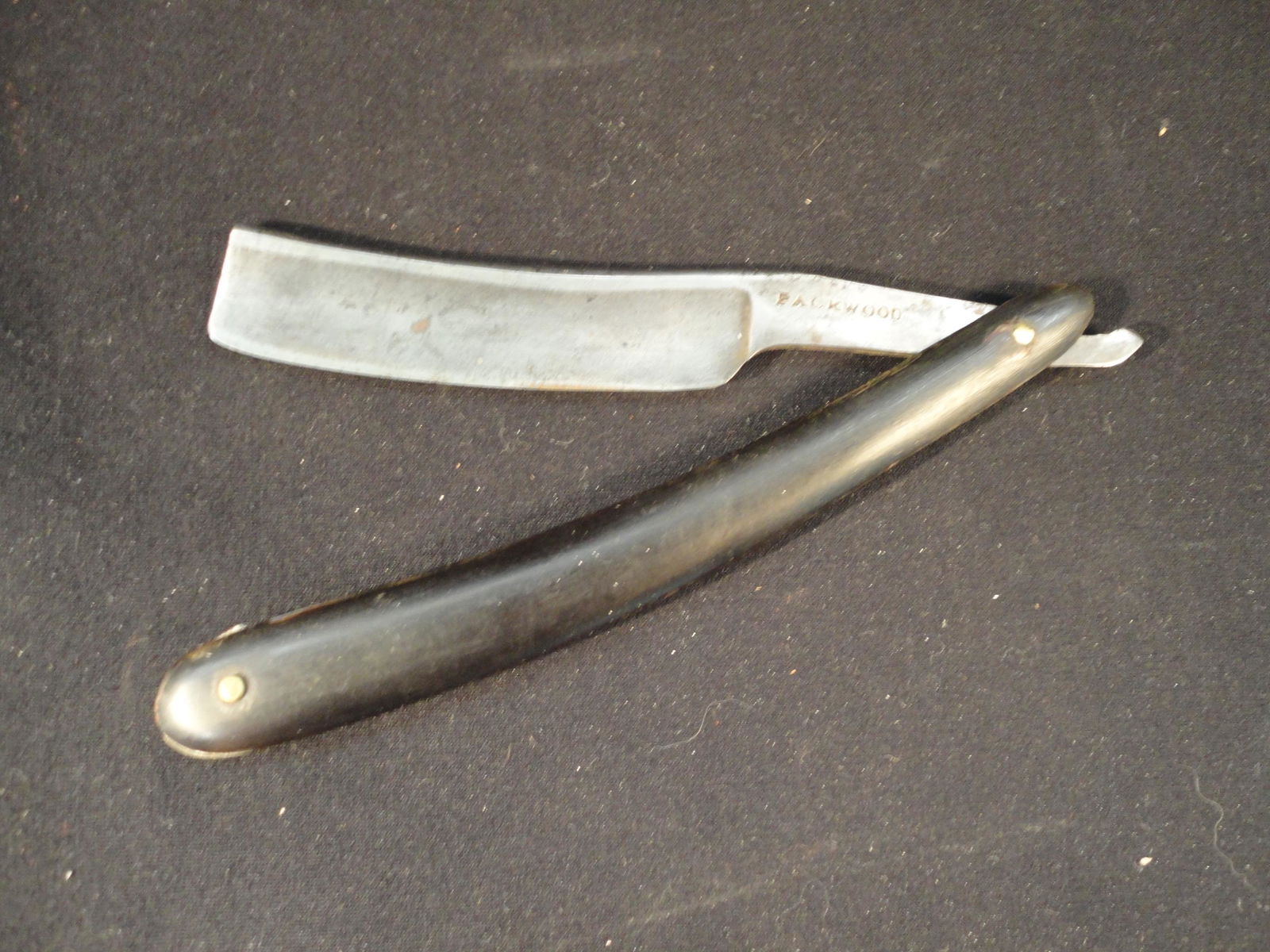 Antique 1820 40 Packwood Straight Razor Early Stubtail Original Scales.