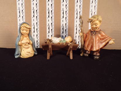 Early Hummel Nativity Figurines Holy Family Rare