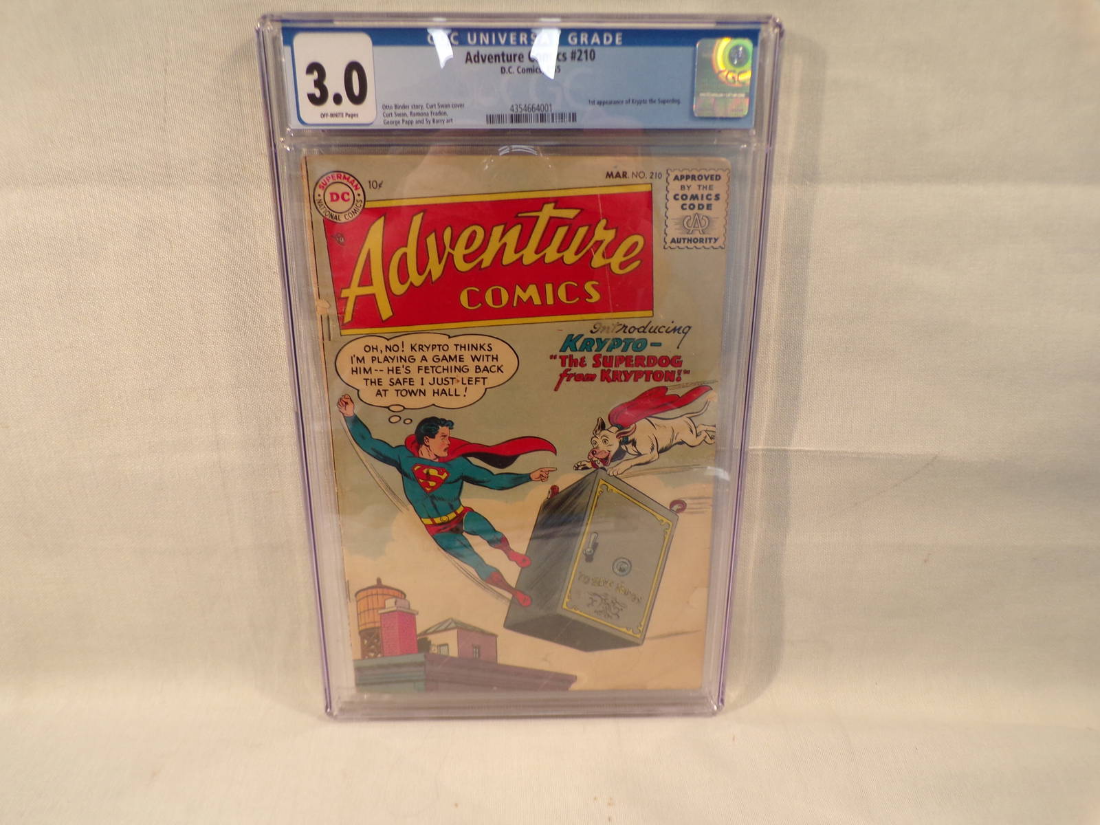Adventure Comics #210 Cgc 3.0 Dc Comics 1955 1st Krypto Superdog ...