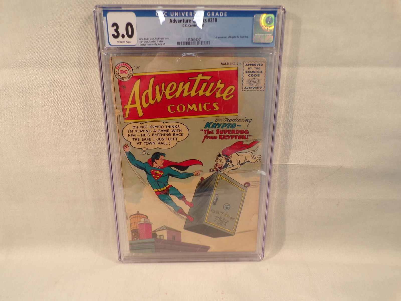 Adventure Comics #210 Cgc 3.0 Dc Comics 1955 1st Krypto Superdog ...