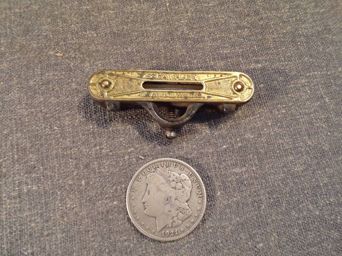 Antique Stanley New Britain Brass And Cast Iron Line Level