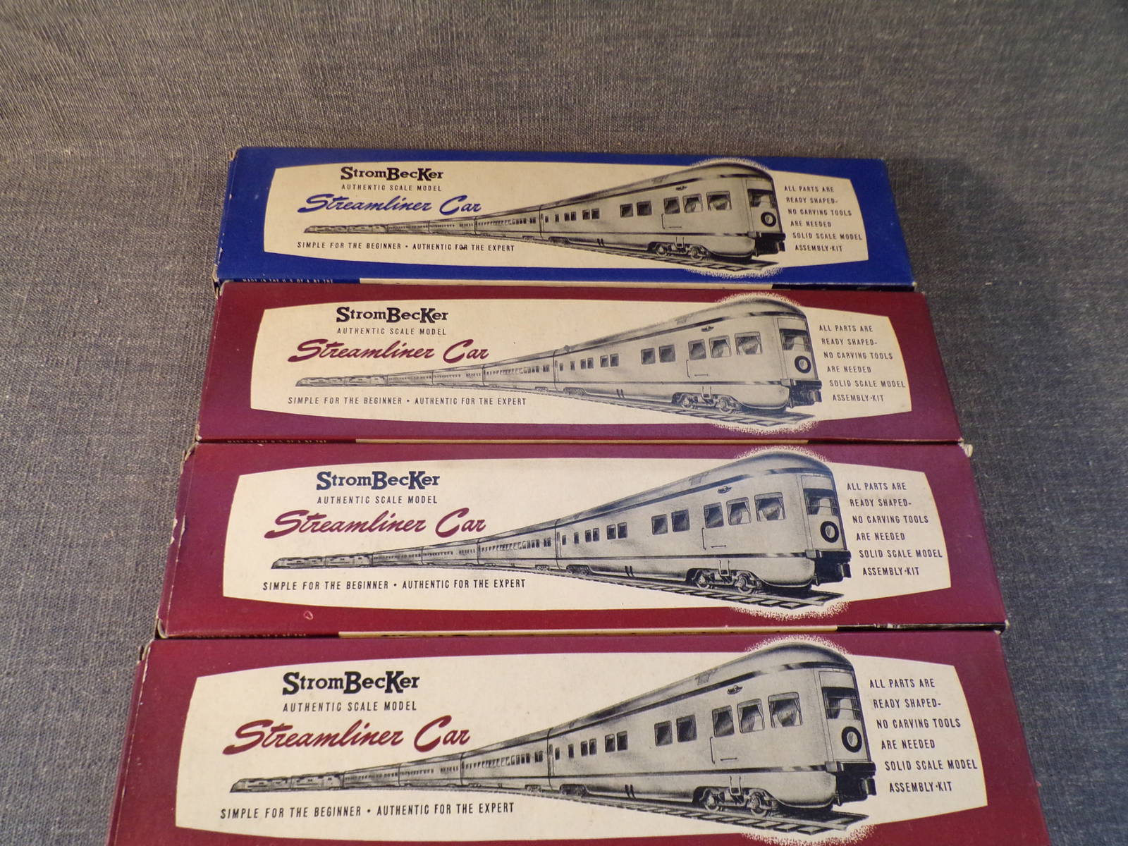 Lot Of 4 Vintage Strombecker Streamliner Car Train Model Kits. Auction