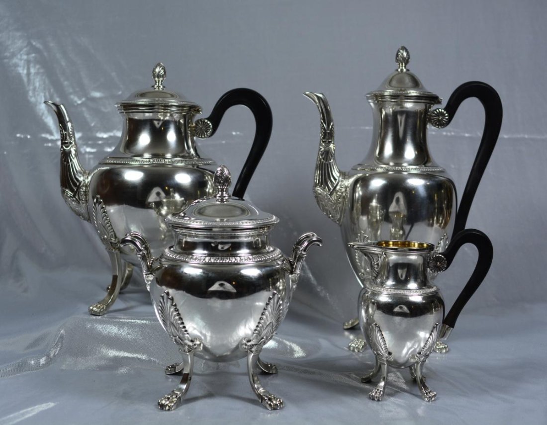 Antique Xixth Century France Hallmarks Minerva Coffee Tea Service In ...