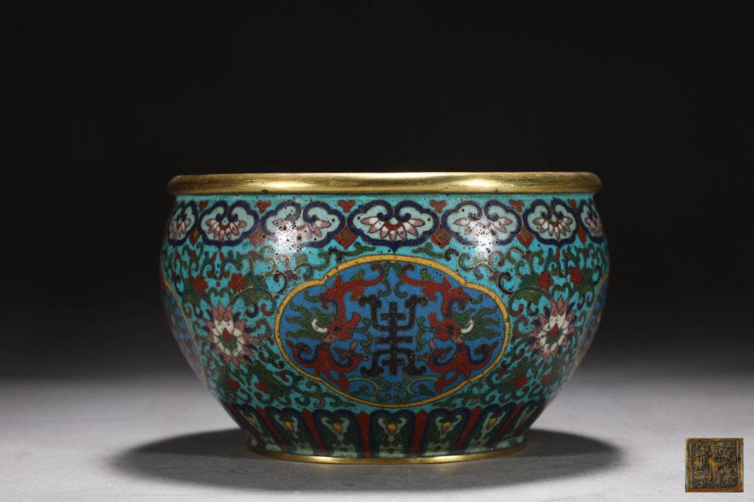 Ing Dynasty Bronze Cloisonnã© Enamel Kui Dragon Holding Longevity ...