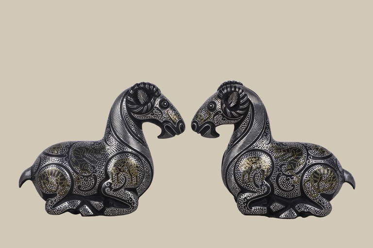 Warring States And Han Dynasty Bronze Inlaid Gold And Silver Lying ...