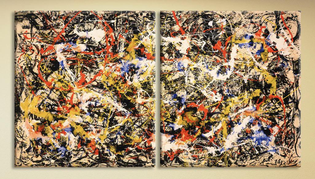 Jackson Pollock "convergence, 1952" Canvas Print, Two-panel Auction