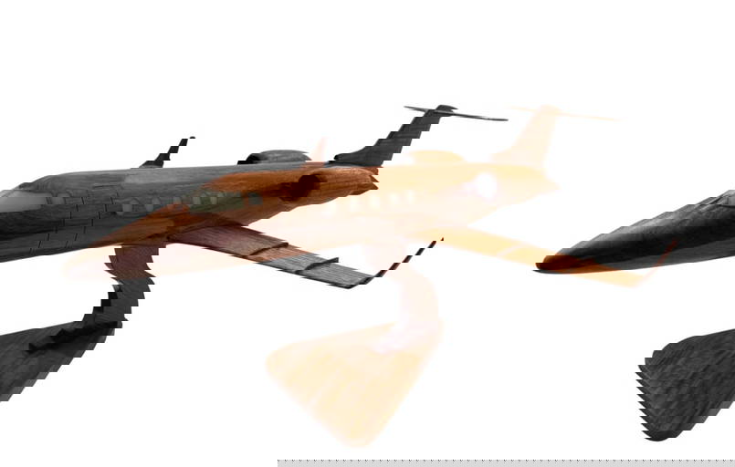 Lear Jet 60 Wooden Scale Desk Model