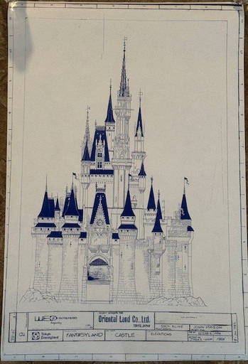 Disneyland Cinderella Castle Blueprint