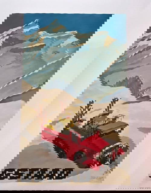 Gstaad Poster Linen Backed Auction