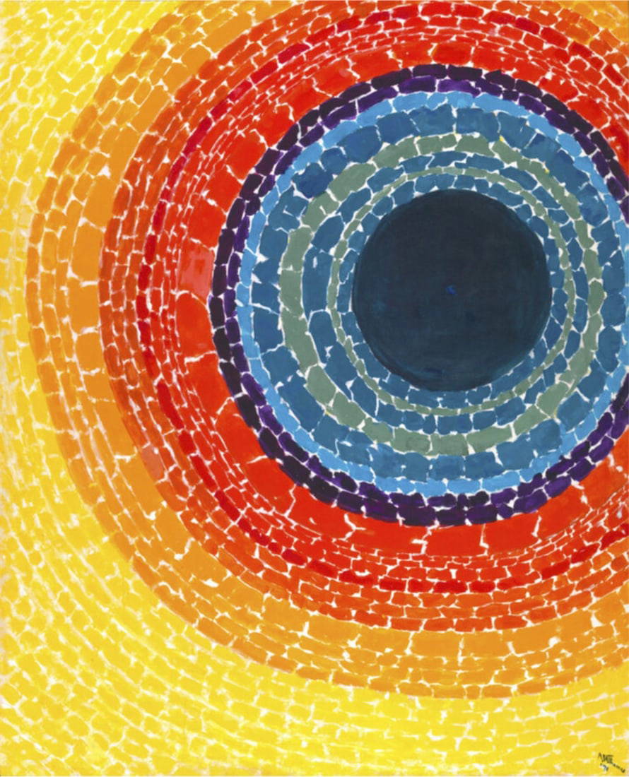 Alma Thomas "the Eclipse, 1970" Offset Lithograph Auction