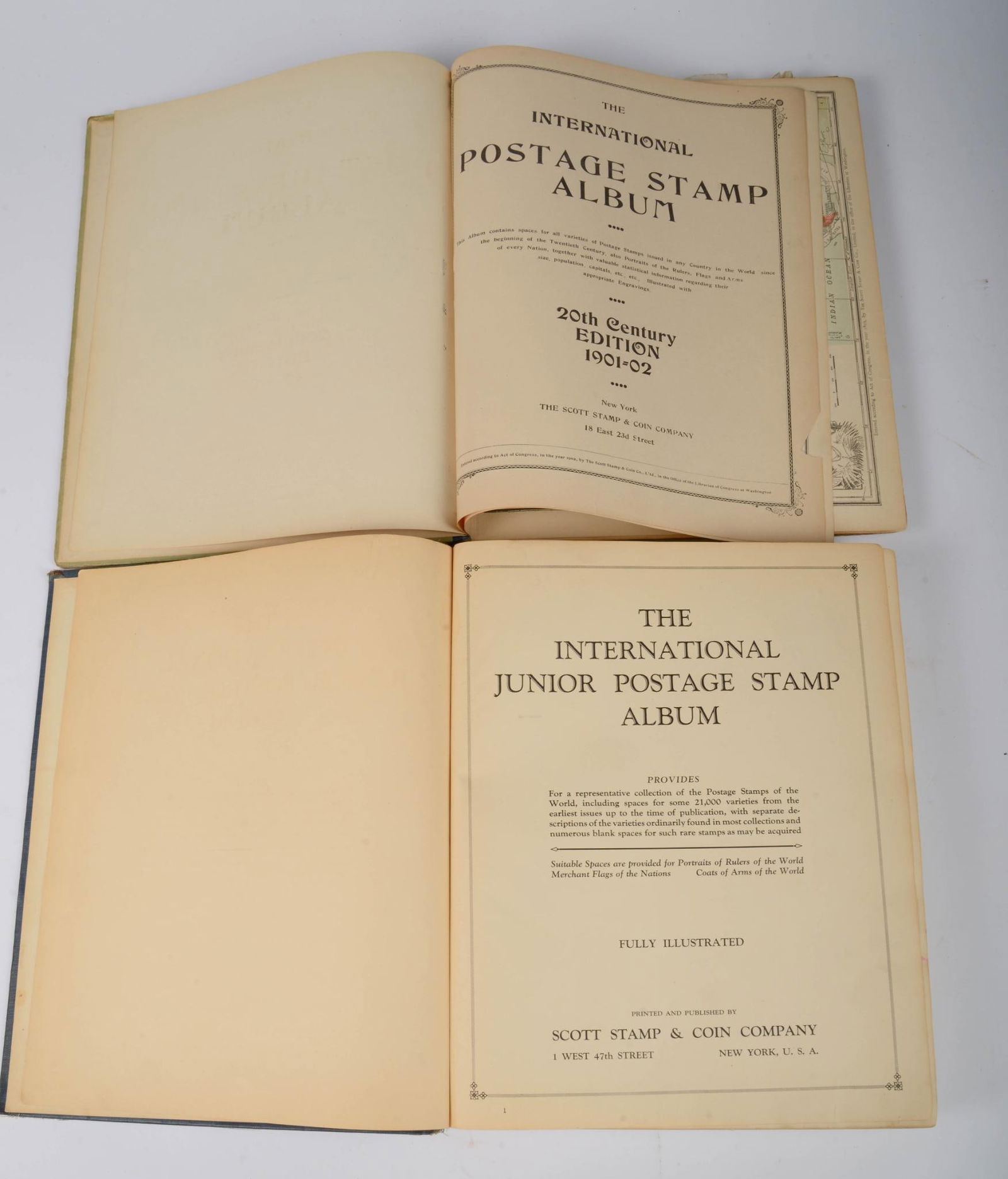 Three Old Stamp Books With Stamps Auction
