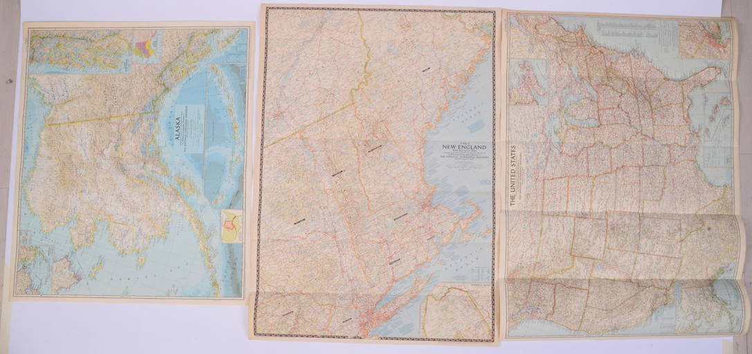 1955 And 1956 Maps Of The United States