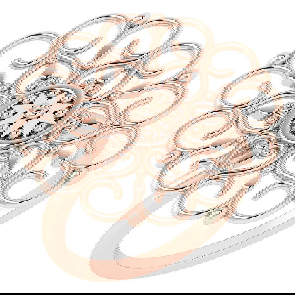 Gold Filigree Ring 14k Rose Gold Auction