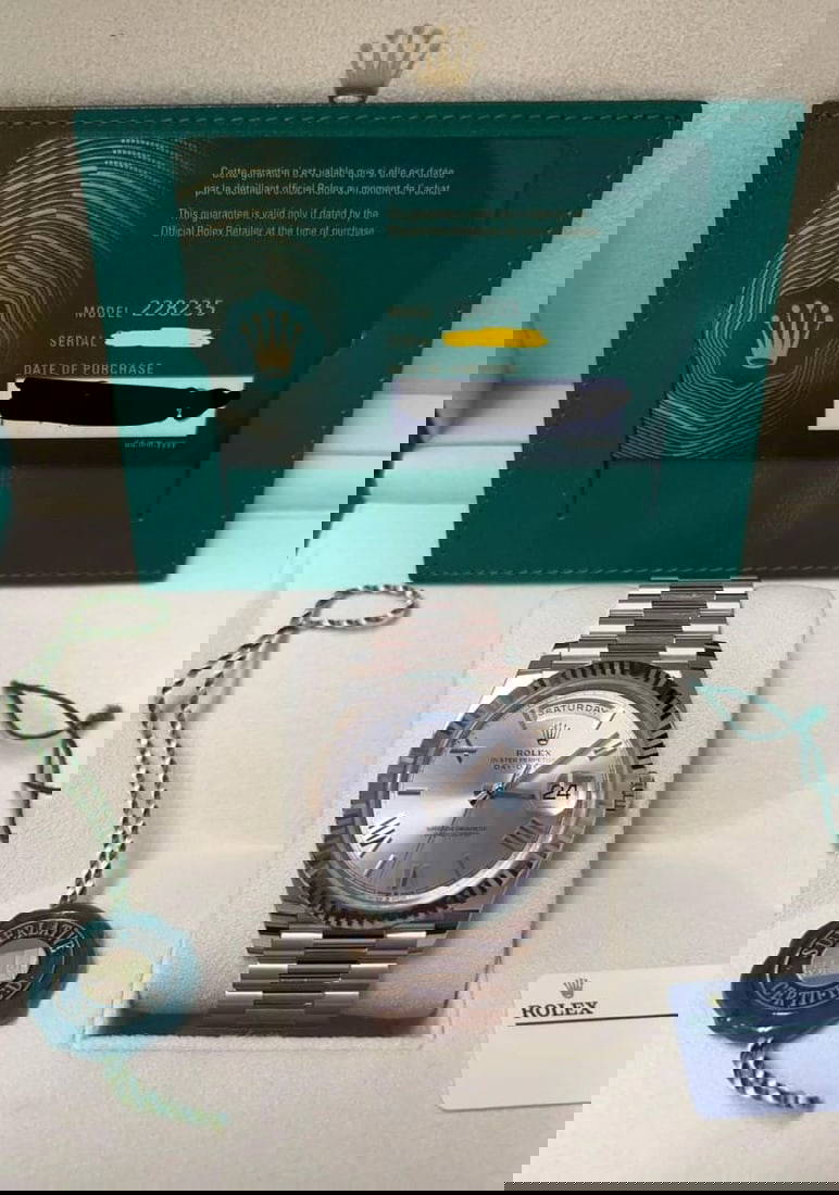 Rolex Day-date 40mm Rose Gold Sundust Roman Dial Ref 22 - Nov 19, 2023 ...