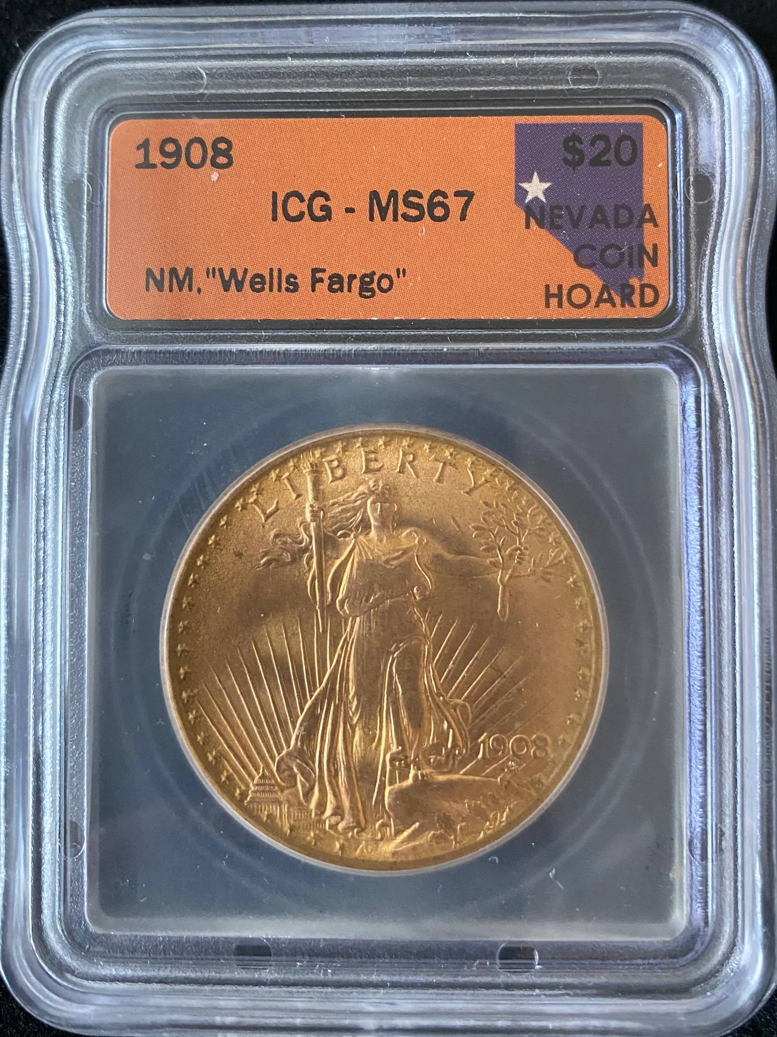 1908 $20 St. Gaudens Gold Coin No Motto Icg Ms67 Auction