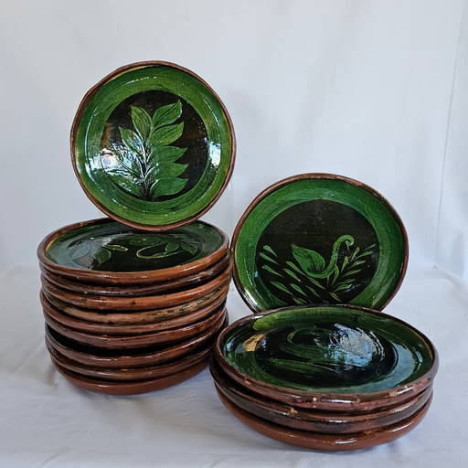 Group Of Michoacan Patamban Pottery Plates