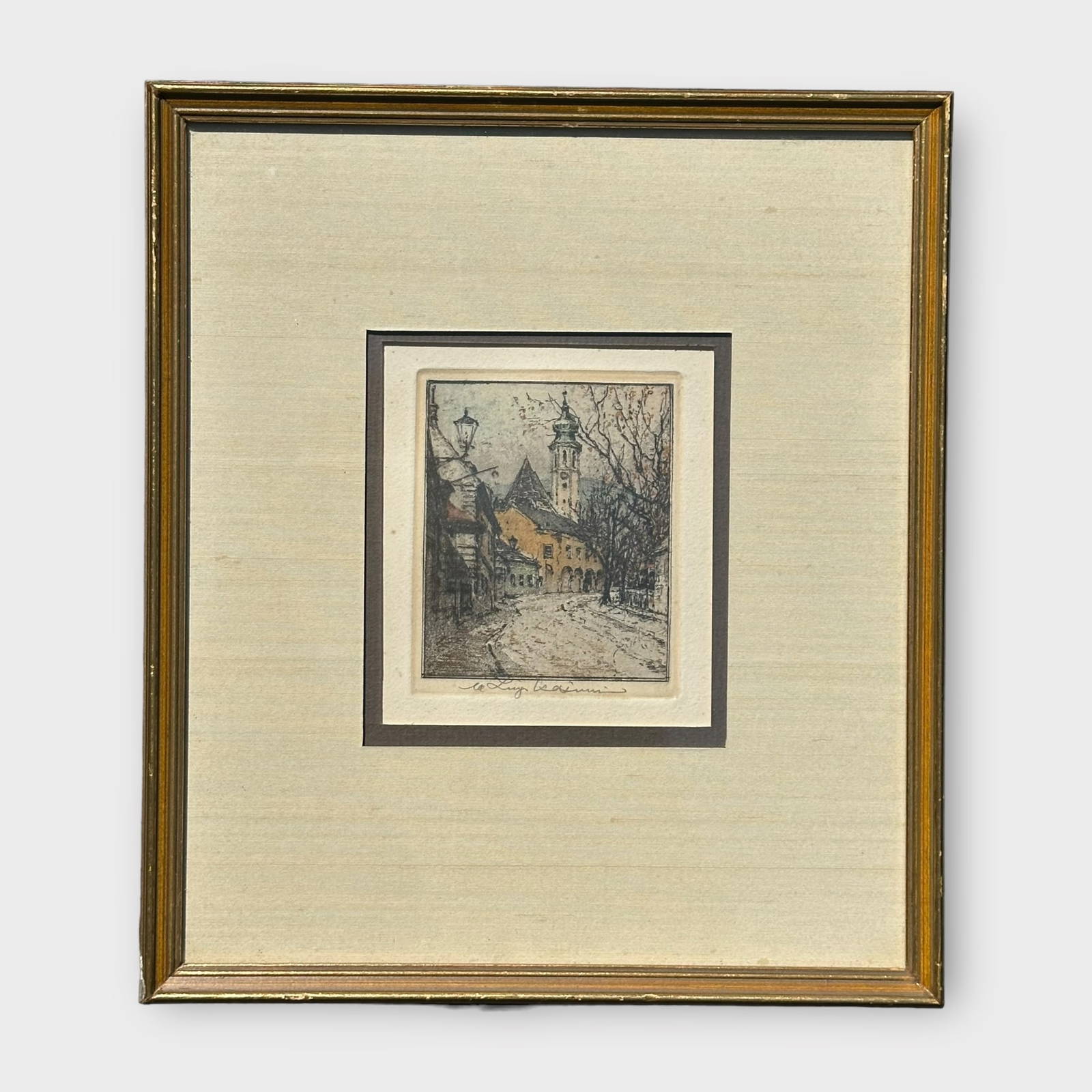 Luigi Kasimir (austrian, 1881-1962) Grinzing Etching Auction