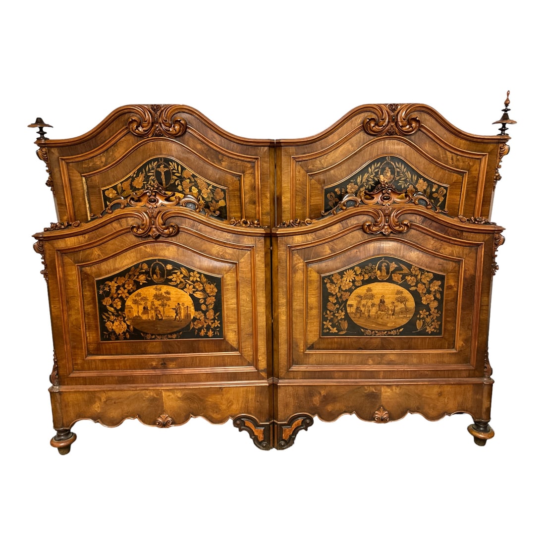Pottier & Stymus Inlaid Headboard And Footboard Auction