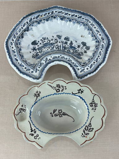 Early Faience Barber Bowls
