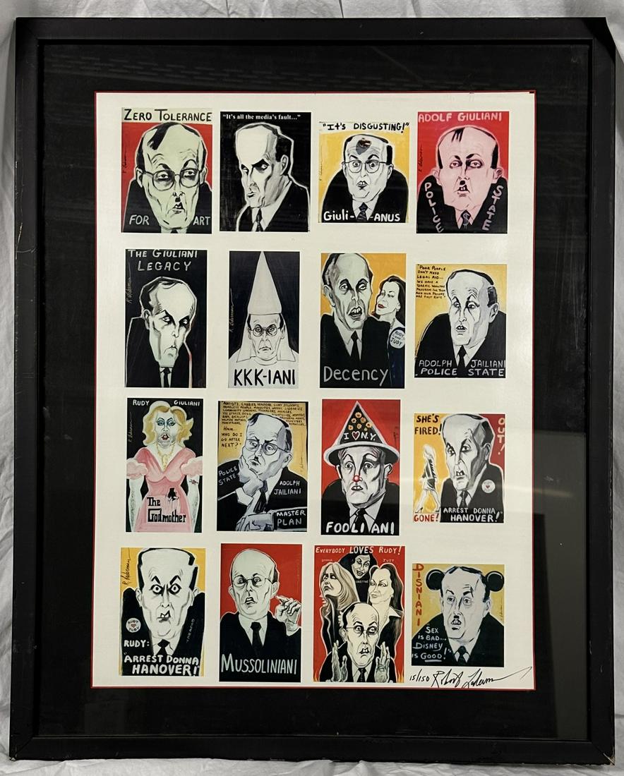 Robert Lederman Protest Poster Against Rudy Giuliani