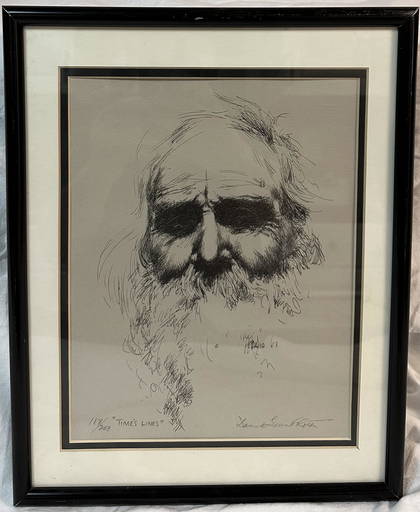 Etching By David Grant Roth Titled Timeâ€™s Lines