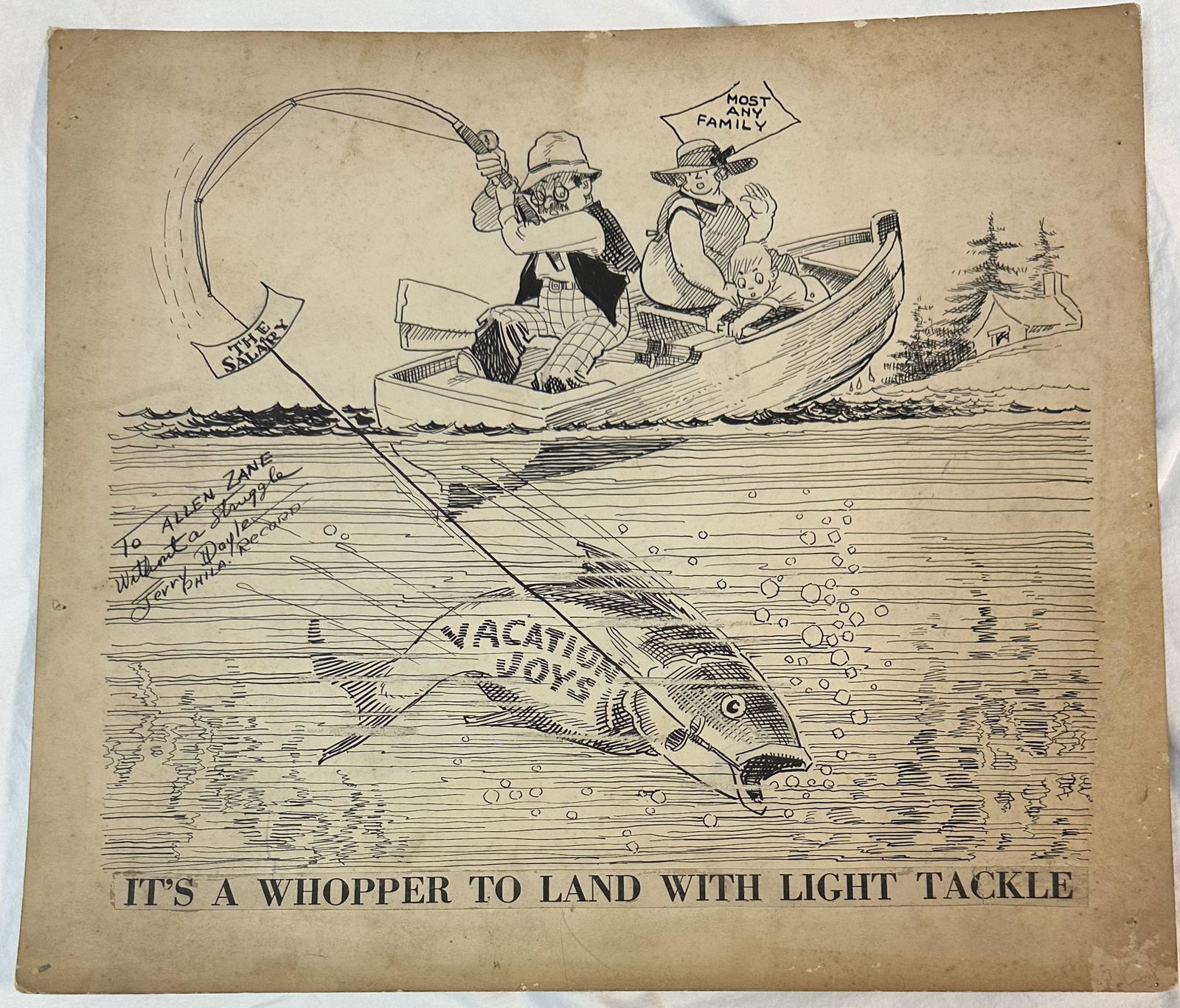 1920's Political Cartoon By William F. Hanny Family Vacations