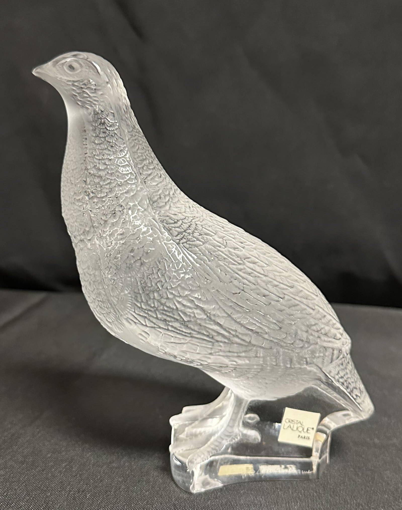 Lalique Crystal Partridge Figure Perdrix Debout Pigeon About 7 Tall Auction
