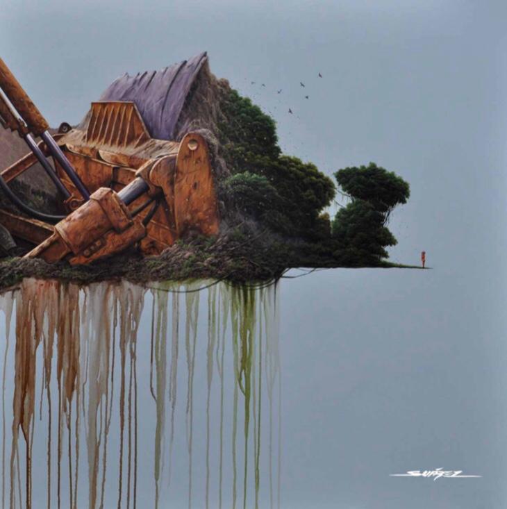 Juan Carlos Suarez "deforestacion / Deforestation" Painting Acrylic On ...