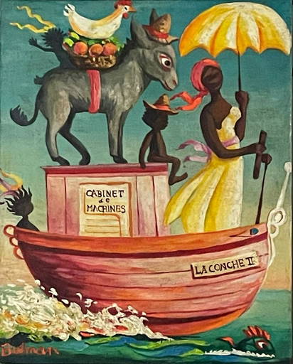 In The Style Of Orvile Bulman La Conche Ii Painting Oil On Panel