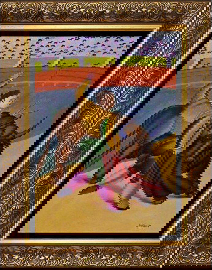 Fernando Botero – Bullfighter - Oil On Canvas - In The Style Of Auction