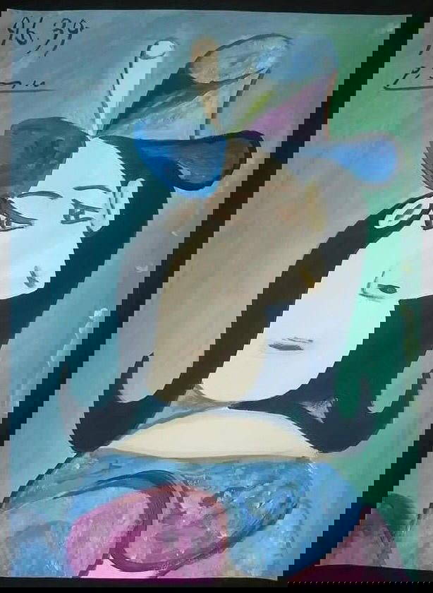 Pablo Picasso - Untitled - Gouache On Paper - In The Style Of Auction