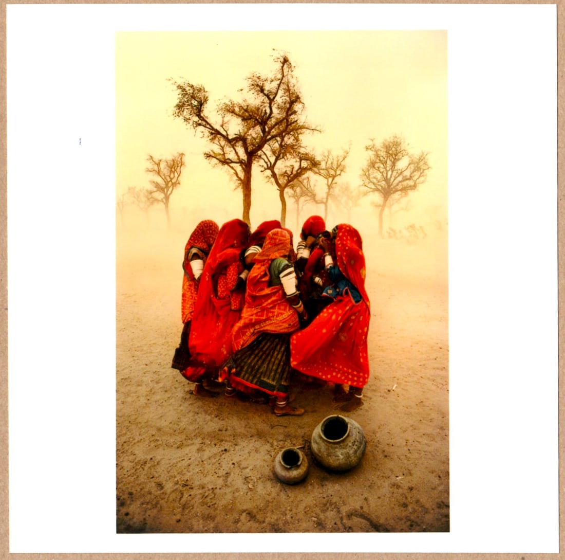 Signed - Steve Mccurry - Dust Storm Rajasthan India 1983 6" X 6" Magnum ...