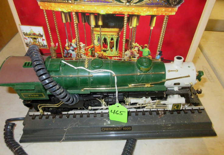 Lemax Merry Go Round Ob & Crescent Telephone