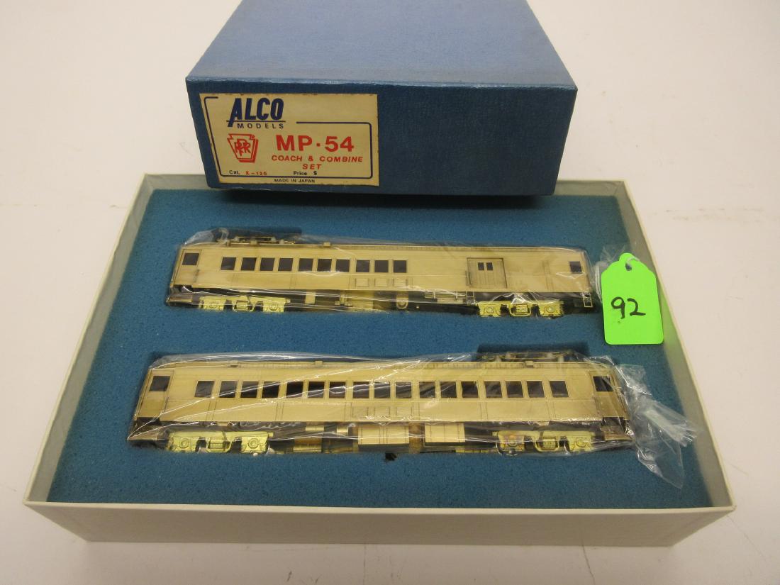 Alco Models Prr Mp 54 Coach & Combine Ho Scale Brass Ob