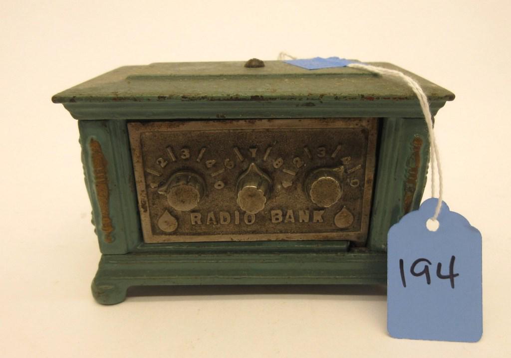 For Auction: CAST IRON RADIO STILL BANK (#194) on Dec 15, 2019 | Cabin ...