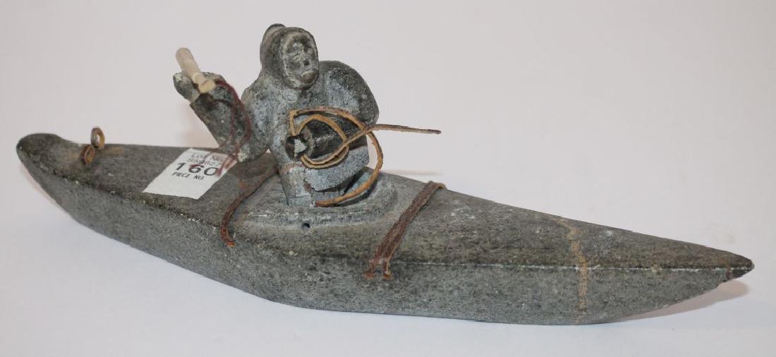 Great Inuit carved stone eskimo holding bone carved - Apr 08, 2019 ...