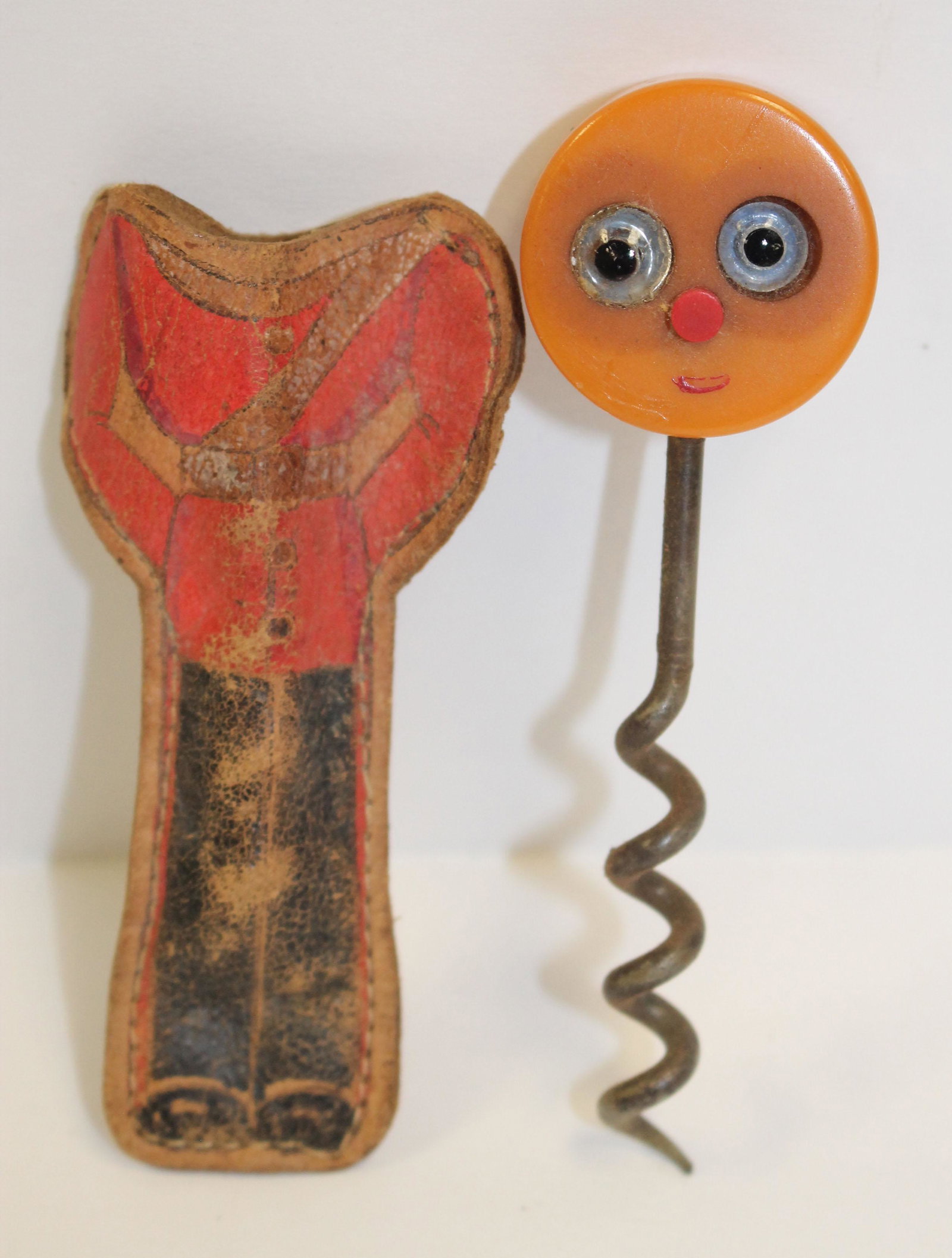 Vintage Bakelite figural face corkscrew in orig paint - Mar 02, 2020 ...