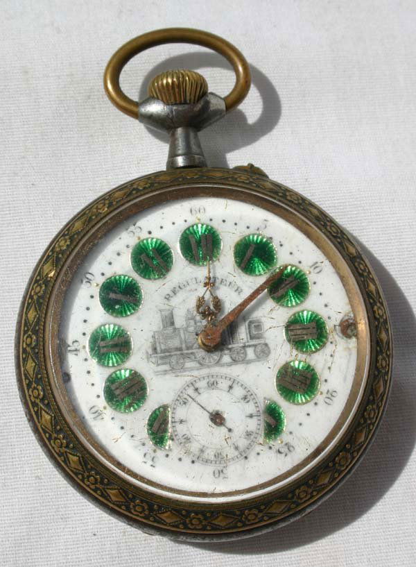 134B: Rare antique Railroad Regulateur pocket watch w g - Sep 26, 2008 ...
