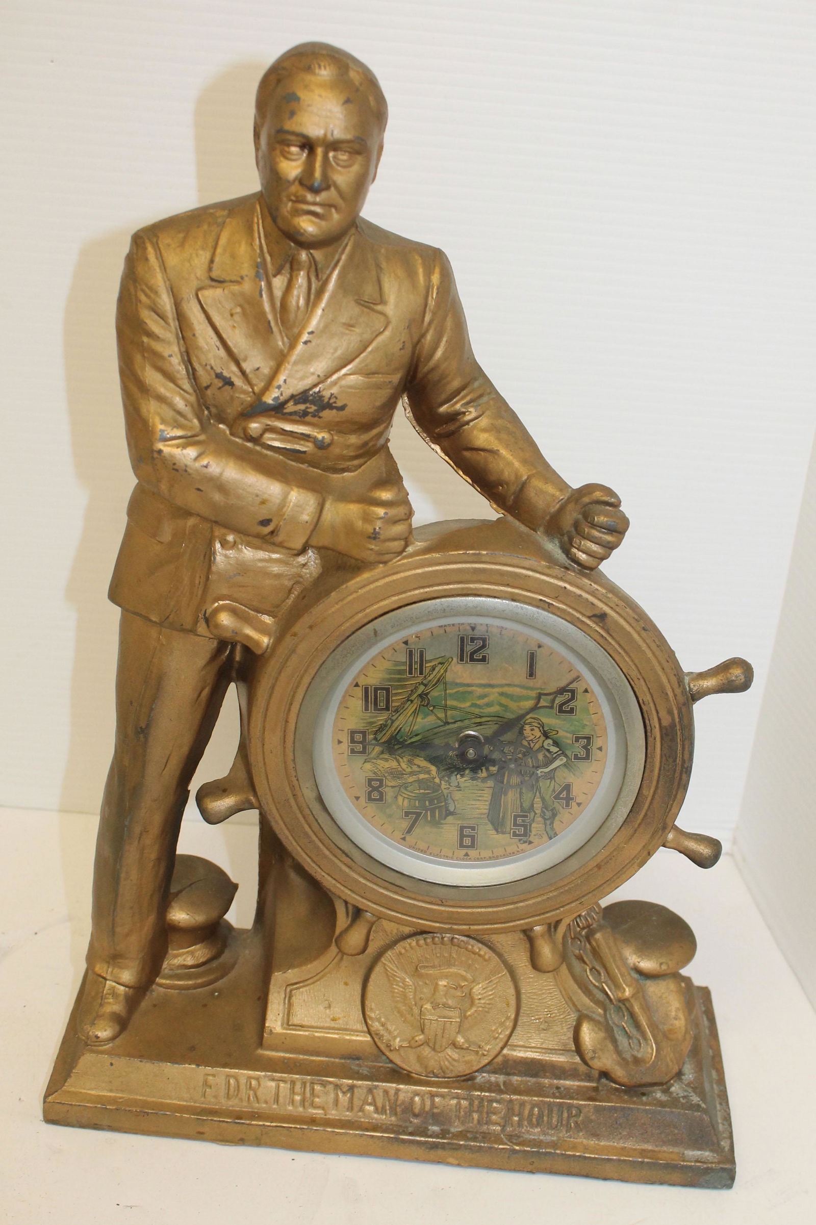 United Prohibition Clock "fdr The Man Of The Hour" W