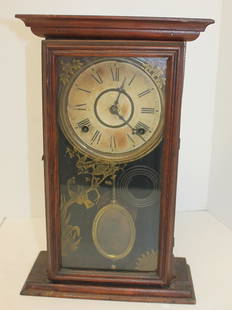 Antique Wm L Gilbert Clock Co Shelf Clock 16 1/2"x10