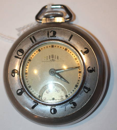 Ingraham "tower" Pocket Watch In Orig Box