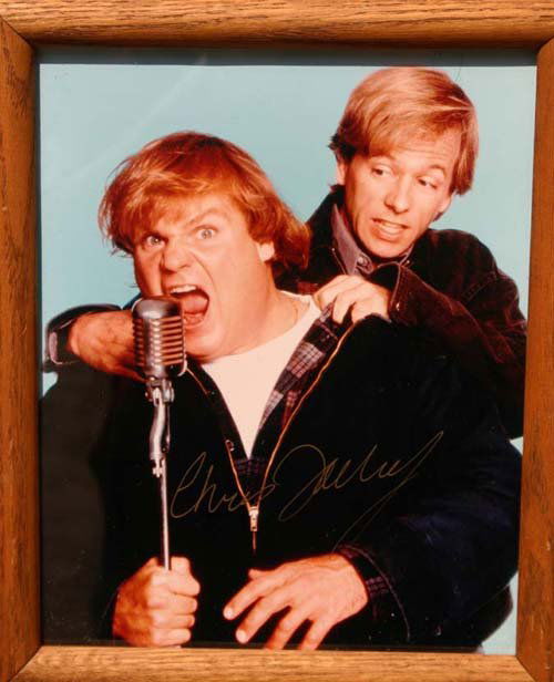 10: 8x10 autographed photo of Chris Farley w David Spad