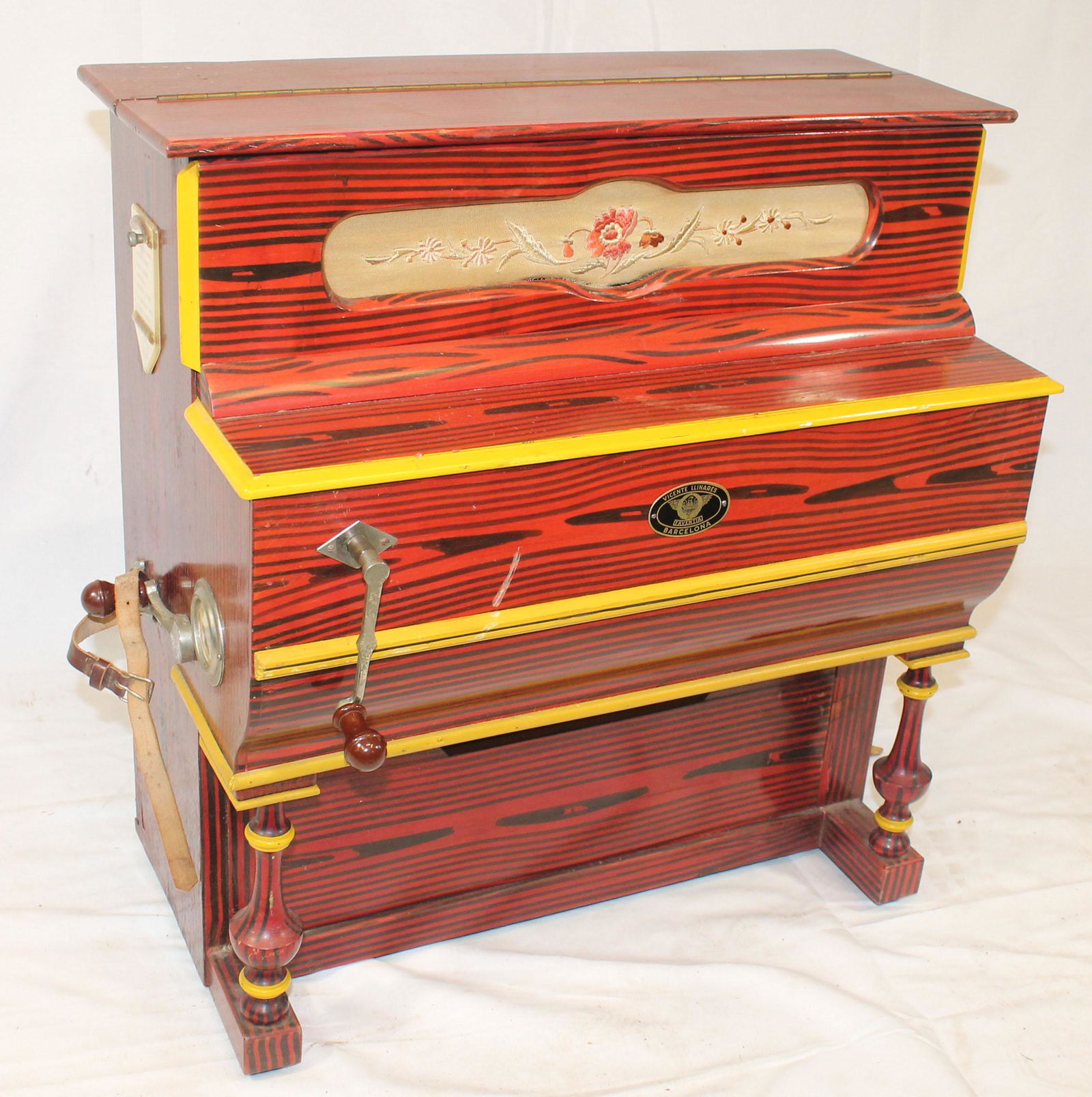 Hurdy Gurdy Hand Crank Child's Organ Made By Vicente