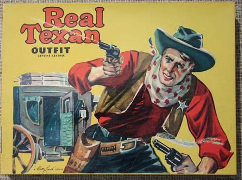 "real Texan" Orig Boxed Outfit W Texan Cap Gun By H