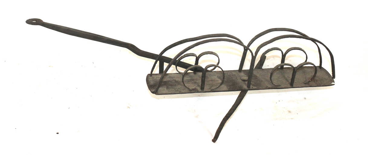 Antique Iron Rotating Toaster 16" Long