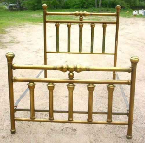 Fine Quality Antique Full Size Brass Bed 54" Wide