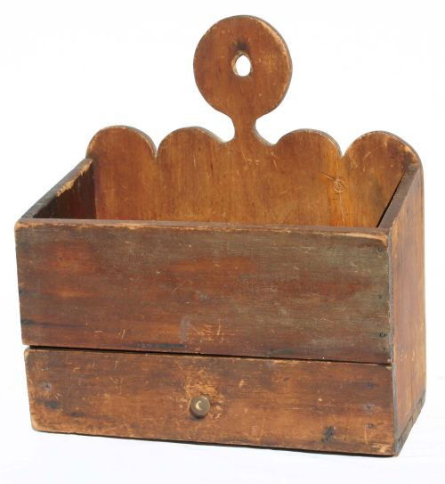 292: great 19thC PA poplar 1 drawer hanging wall box w - Nov 19, 2011 ...