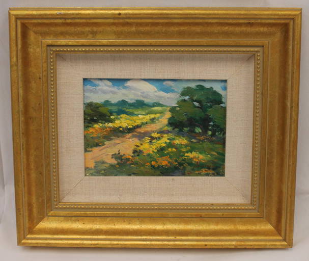 Junn Roca (ca Artist) O/c Landscape Titled "spring At Bonelli Park ...