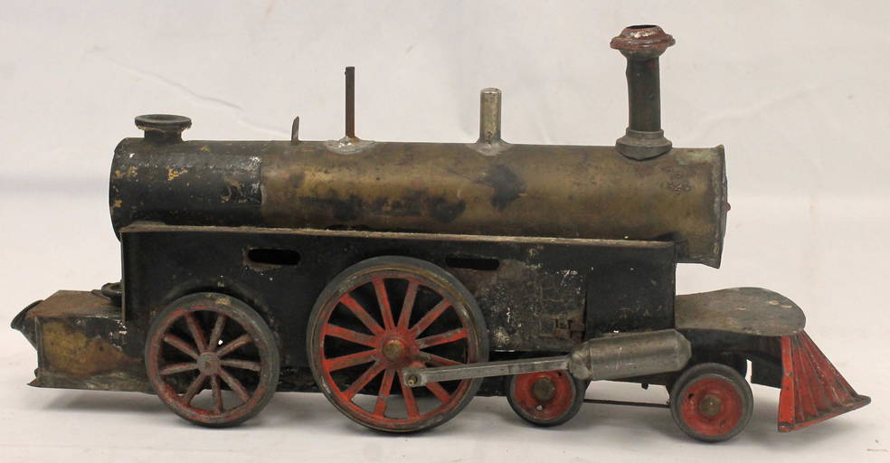 Antique Tin Toy Steam Locomotive 12" Long