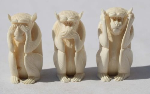 463: 3 Chinese carved ivory monkeys - "See No Evil", "S - Apr 03, 2012 ...